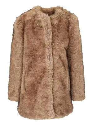 STAND STUDIO Sadie Faux Fur Jacket - Cream