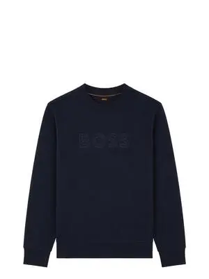 BOSS Felpa We_logo Relaxed Fit - Blue
