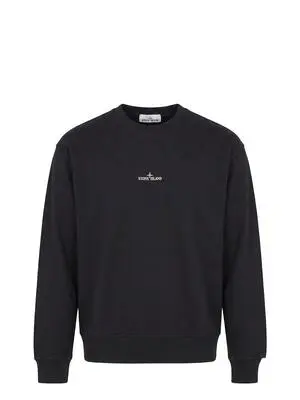 Stone Island Oversized-fit Crewneck Sweatshirt - Black