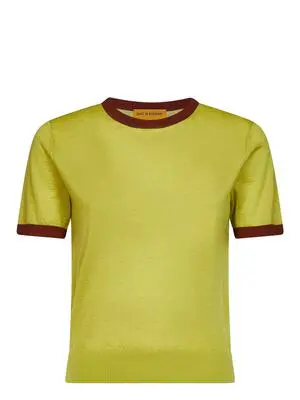Guest In Residence Cashmere Knit Airy Ringer T-shirt - Multicolor