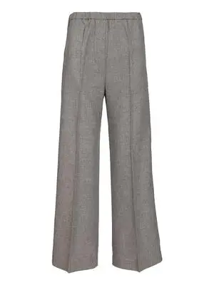 TOTEME TOTEME Canvas And Wool Casual Trousers Gray