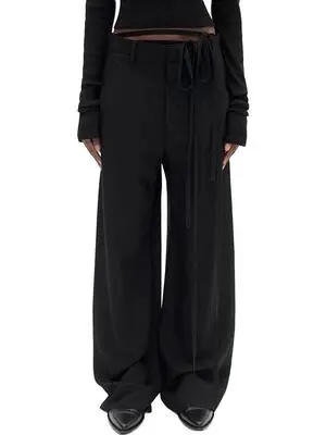 ANN DEMEULEMEESTER Palazzo Trousers - Black