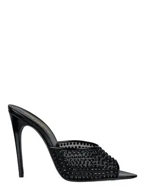 Saint Laurent Blonde Mules - Black