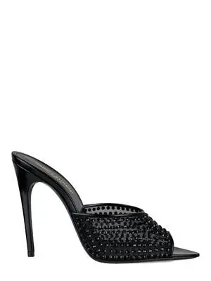 Saint Laurent Blonde Mules - Black