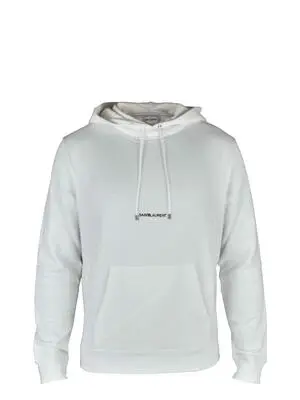 Saint Laurent Cotton Hooded Sweatshirt - White