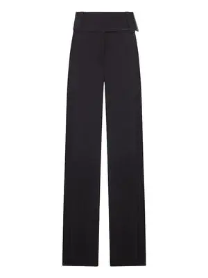 Sportmax Wide Satin Trousers - Black