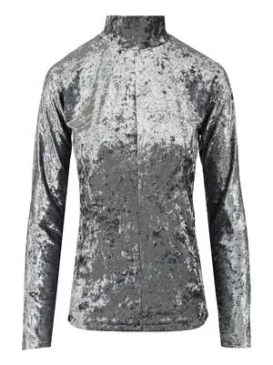 FORTE_FORTE Velvet Turtleneck - Gray