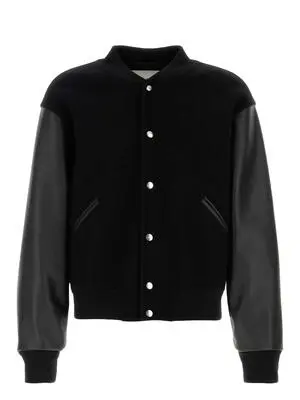 JIL SANDER Wool Bomber Jacket - Black