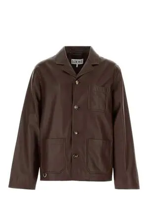 Loewe LOEWE Leather Jacket Brown