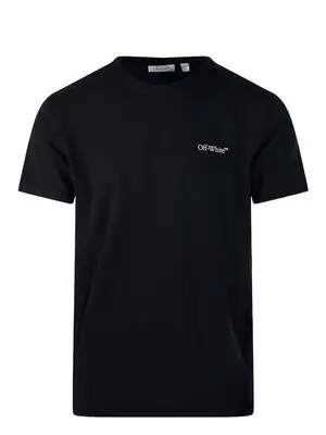 Off-White Metal Arrow Slim Fit Cotton T-shirt - Black