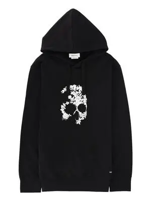 Alexander McQueen Floral Skull Hoodie - Black