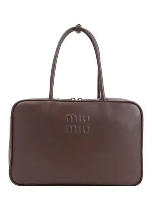 Miu Miu Beau Calf Leather Shoulder Bag - Brown