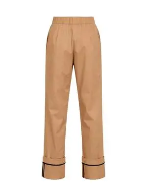 Herno Cotton Gabardine Trousers With Turn-up Hms - Multicolor