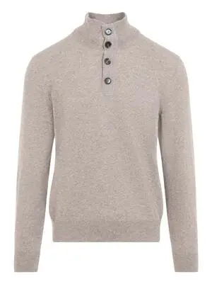 Brioni Half-button Up Sweater - Multicolor