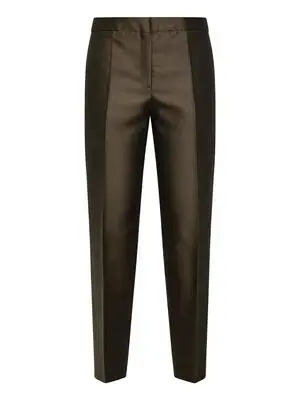 Max Mara Silk Blend Shantung Carrot Trousers - Multicolor