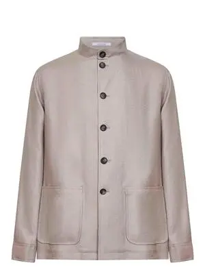 Tagliatore Dove Grey Linen Tempest Single-breasted Jacket - Multicolor