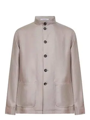 Tagliatore Linen Tempest Single-breasted Jacket - Multicolor