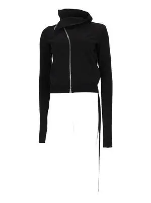 Rick Owens Asymmetrical Zip Mountain Sweatshirt - Black