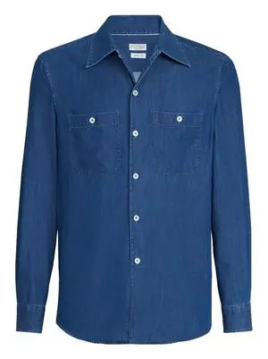Brunello Cucinelli Shirts - Blue