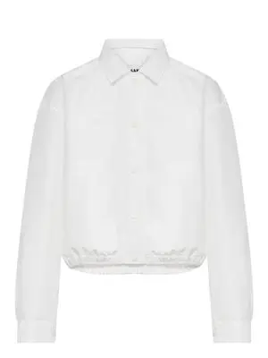 JIL SANDER Cropped Technical Fabric Jacket - White