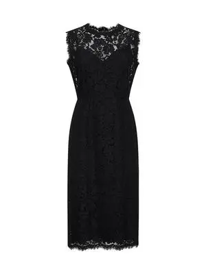 Dolce & Gabbana Lace Calf-length Sheath Dress - Multicolor