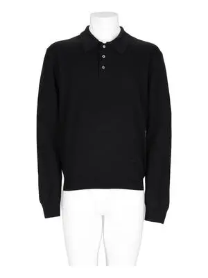 A.p.c. Polo Riou In Maglia - Black