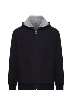 Brunello Cucinelli Zip-up Hoodie - Black