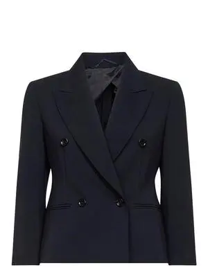 Max Mara MAX MARA Stretch Canvas Cropped Blazer Multicolor