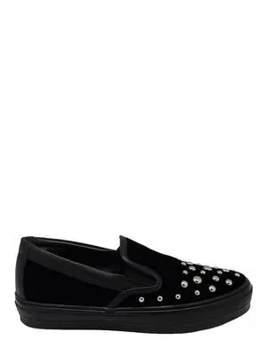 FERRAGAMO Velvet Slip-on - Black