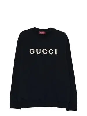 Gucci Logo Cotton Sweatshirt - Cream