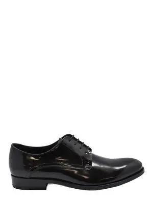 ALBERTO Leather Lace-up Shoes - Black