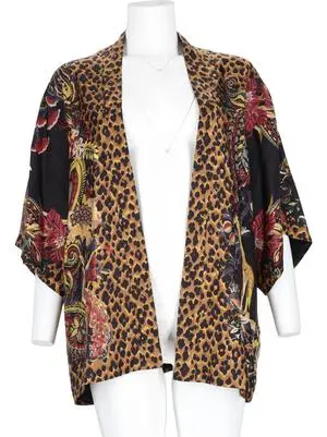 Etro Giacca In Seta Con Stampa - Multicolor