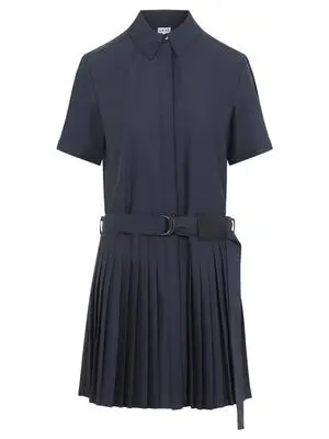 Loewe Pleated Dress - Blue