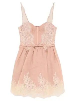 Zimmermann Valiant Lace Trim Mini Dress - Multicolor