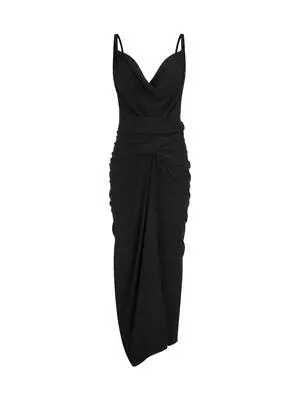 Rick Owens Abito Drappeggiato - Black