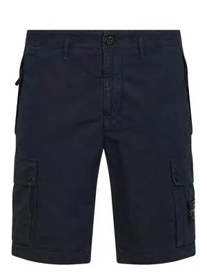 Stone Island Organic Cotton Twill Cargo Bermuda Shorts - Multicolor