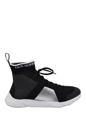 Dior Technical Knit High Top Sneakers - Black