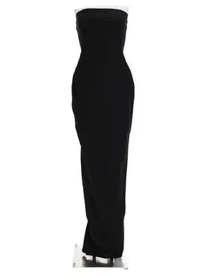 Rick Owens Abito Lungo Bustier Gown - Black