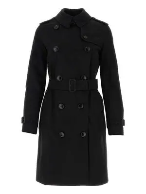Burberry Gabardine Trench Coat - Black