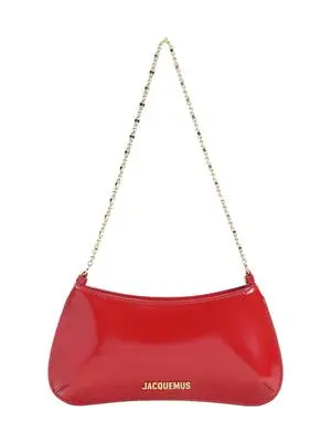 Jacquemus JACQUEMUS Le Petit Bisou Chaine Handbag Red