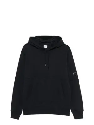C.P. COMPANY Diagonal Raised Fleece Hooded Sweatshirt - Blue