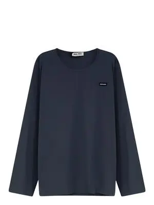 Miu Miu Stretch Poplin Top - Multicolor