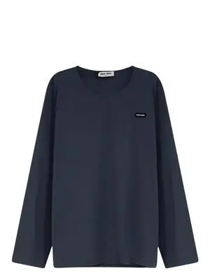 Miu Miu MIU MIU Stretch Poplin Top Multicolor