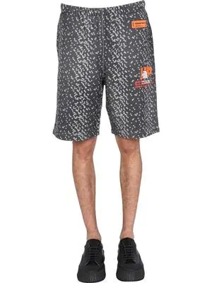 Heron Preston Printed Bermuda Shorts - Black