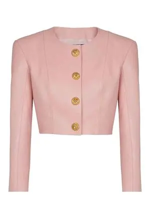 Balmain Lambskin Jacket With Buttons - Multicolor