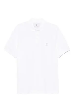 Brunello Cucinelli Brunello Cucinelli Men Cotton Piqué Polo Shirt With Logo White