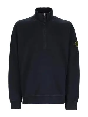 Stone Island Zip Up Sweatshirt - Blue