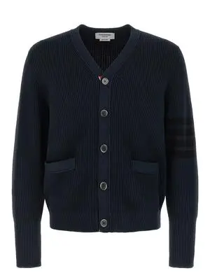 Thom Browne Garment Dye' Cardigan - Blue