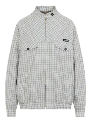 Miu Miu Check Blouson - White