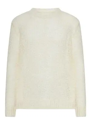 JIL SANDER Perforated Crew Neck Sweater - Multicolor